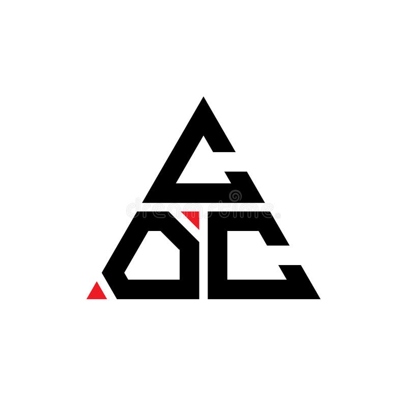 COC Triangle Letter Logo Design with Triangle Shape. COC Triangle Logo ...