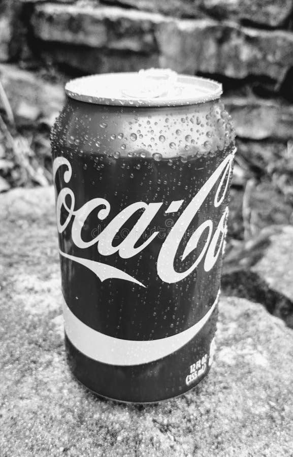 Coca-Cola Can Black and White Editorial Photography - Image of ...