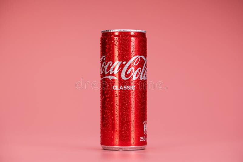Coca Cola Can on Pink Background Editorial Photography - Image of ...