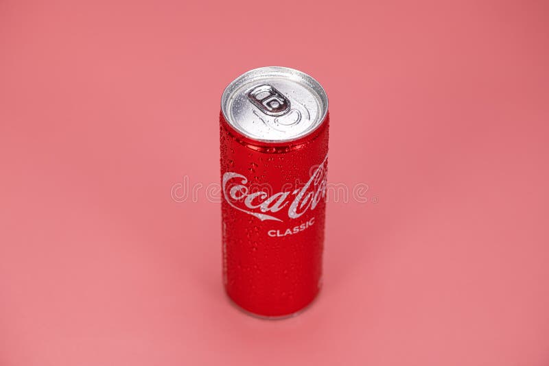 Coca Cola Can on Pink Background Editorial Photography - Image of ...