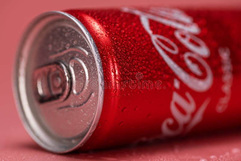 Coca Cola Can on Pink Background Editorial Photography - Image of ...