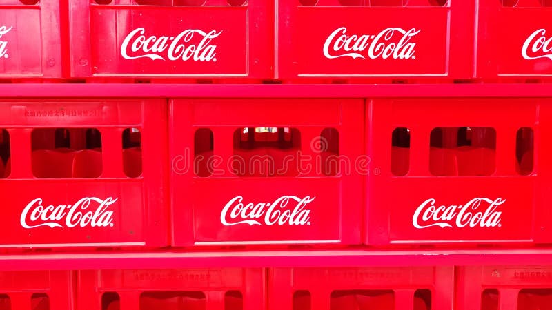 Coca cola carrier editorial stock photo. Image of soft - 378361443