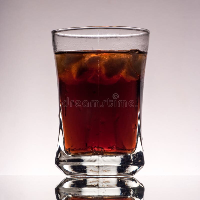 Coca-Cola with ice stock image. Image of cocacola, studio - 84253985