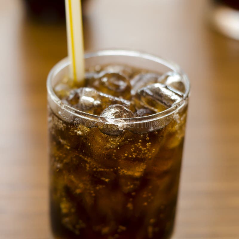 Coca cola in resturant stock image. Image of motion, cubes - 30701431