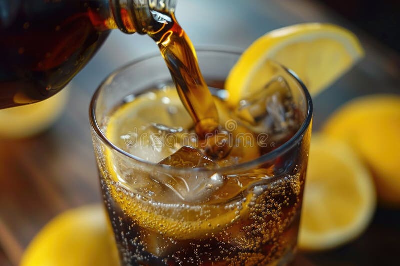 Coca Cola with Slices of Orange Stock Photo - Image of soda, sweetened ...