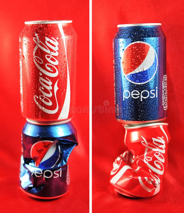 Coca-cola versus Pepsi redactionele fotografie. Image of verbrijzeling ...