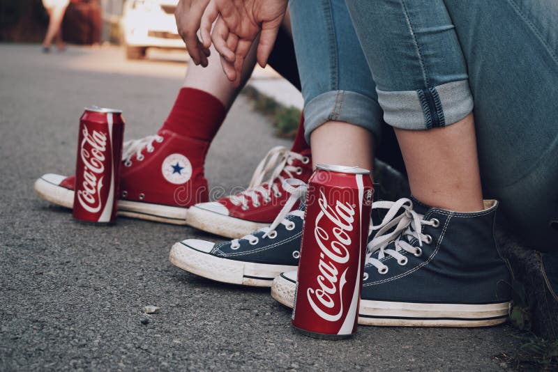 CocaCola vs. Converse editorial photography. Image of presetncocacola ...
