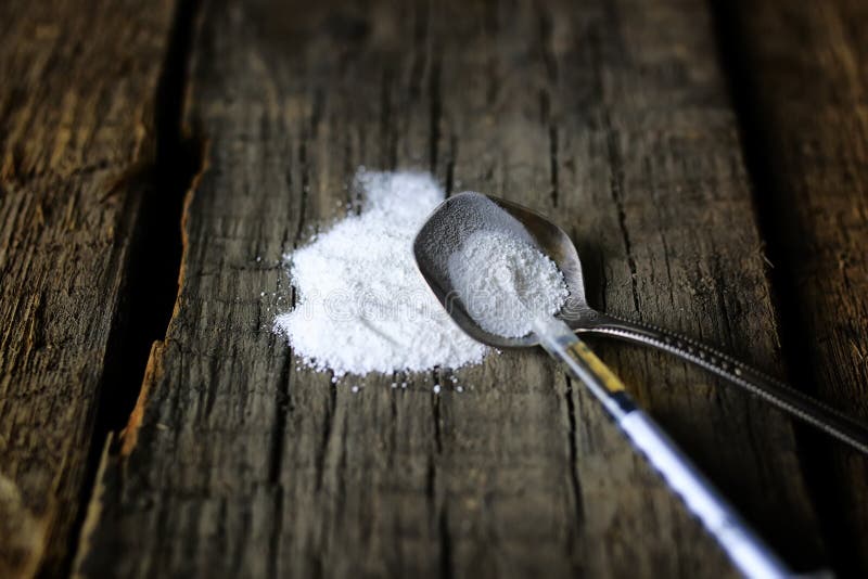 Cocaine drug syringe spoon stock image. Image of crime - 81193129