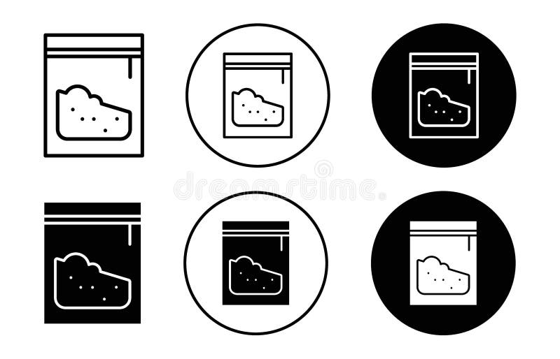 Cocaine packet icon stock vector. Illustration of outline - 325374181