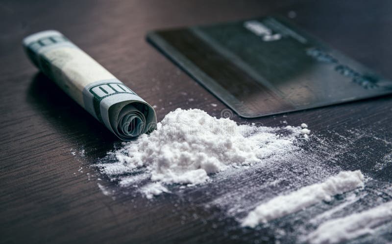 Cocaine powder on table stock image. Image of cocaine - 137492467
