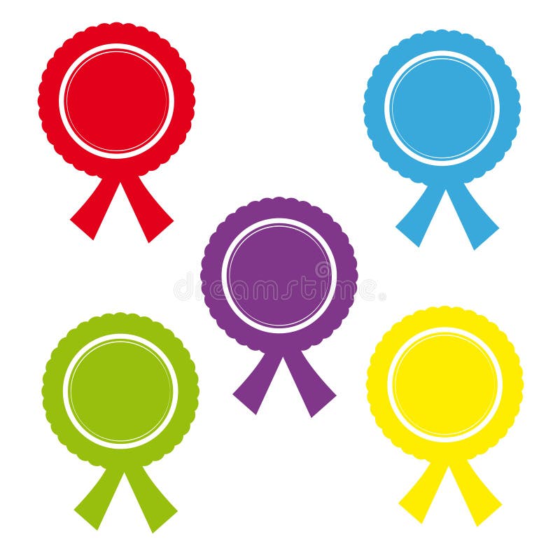 Cocarde De Couleur Sur Le Fond Blanc Illustration de Vecteur ...