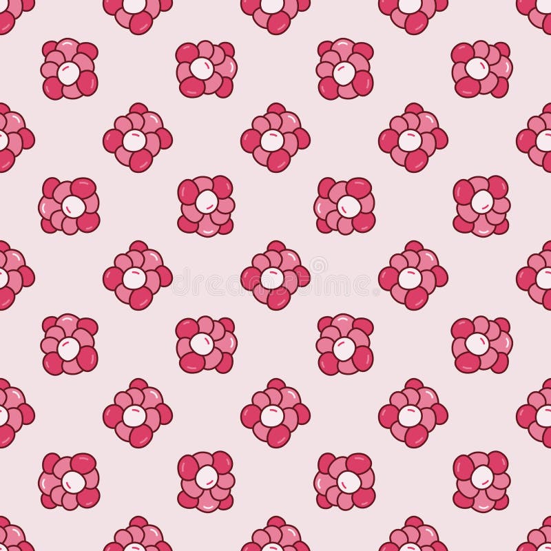 Cocci Bacteria Vector Concept Red Creative Seamless Pattern Stock ...