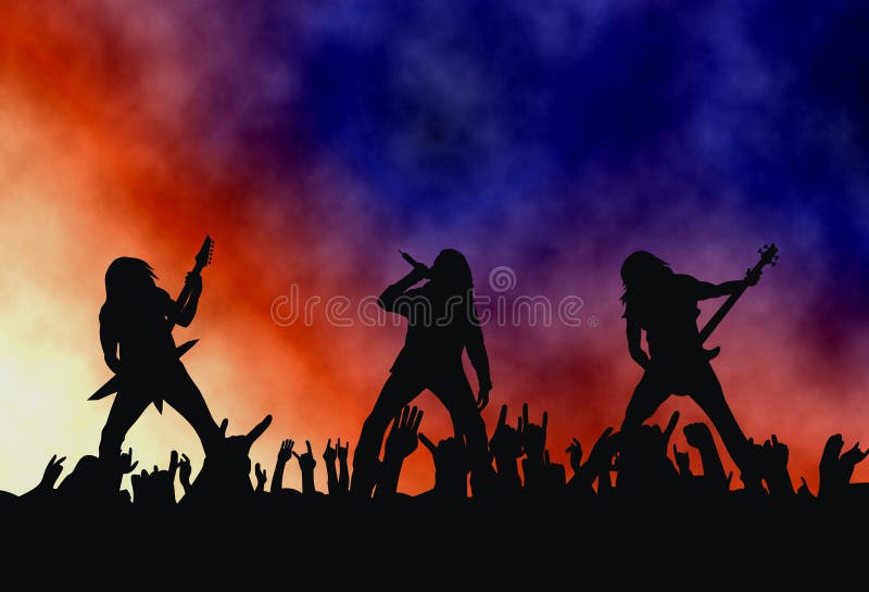 Cocert stock vector. Illustration of silhouette, hard - 4874268