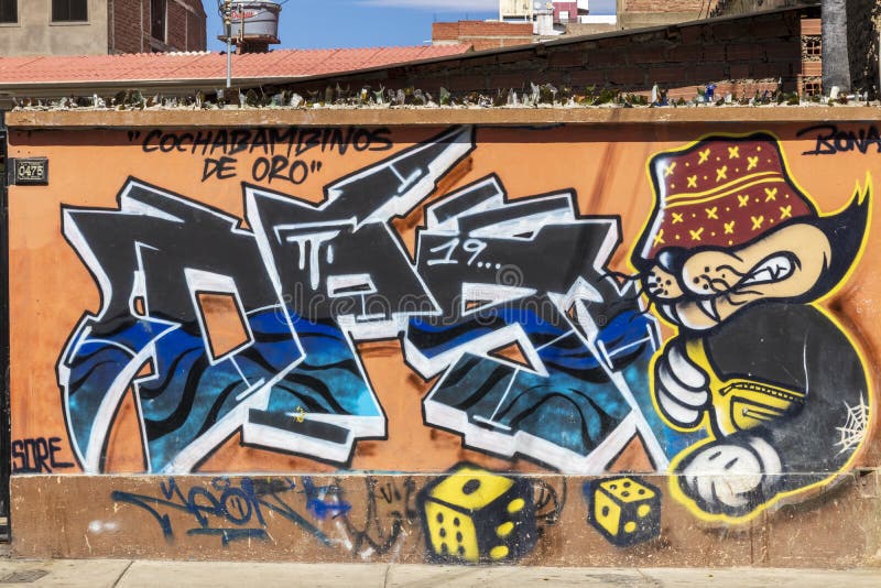 Mural Painting in Cochabamba Bolivia Editorial Stock Photo - Image of ...