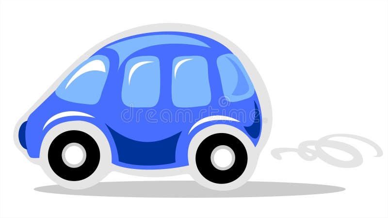 Coche azul ilustración del vector. Ilustración de divertido - 4873153