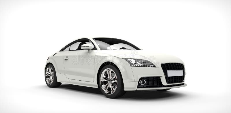 El Coche Rojo Se Destaca En Fila De Los Coches Blancos Foto de archivo ...