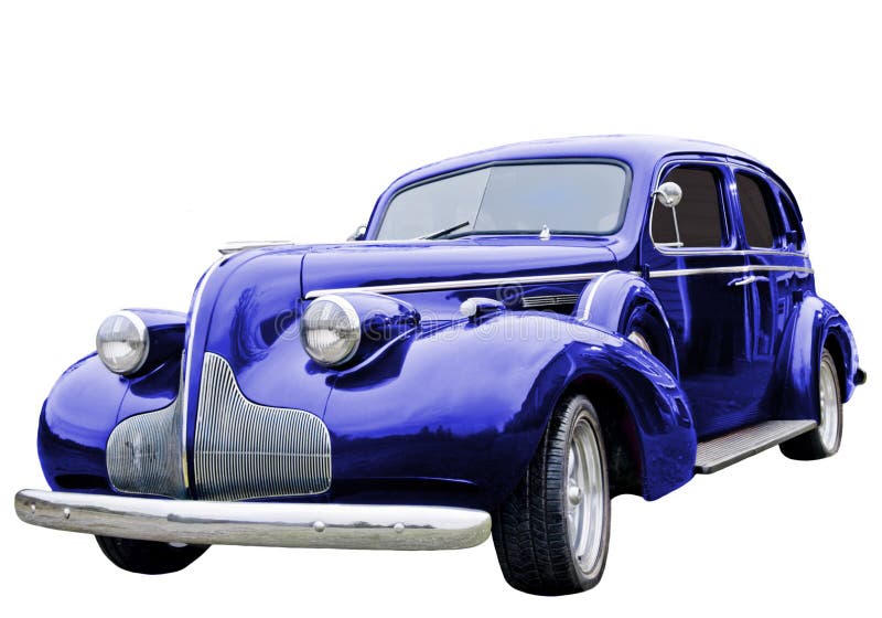 Coche clásico azul foto de archivo. Imagen de azul, horsepower - 5810316