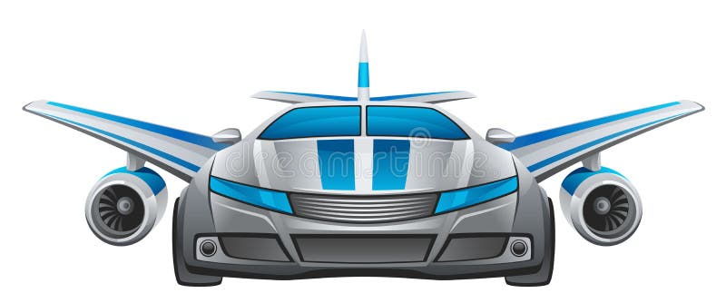 Coche con alas ilustración del vector. Ilustración de vector - 23872248