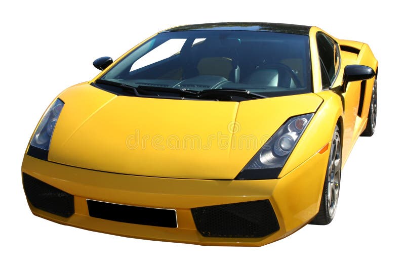 Coche deportivo amarillo imagen de archivo editorial. Imagen de ...