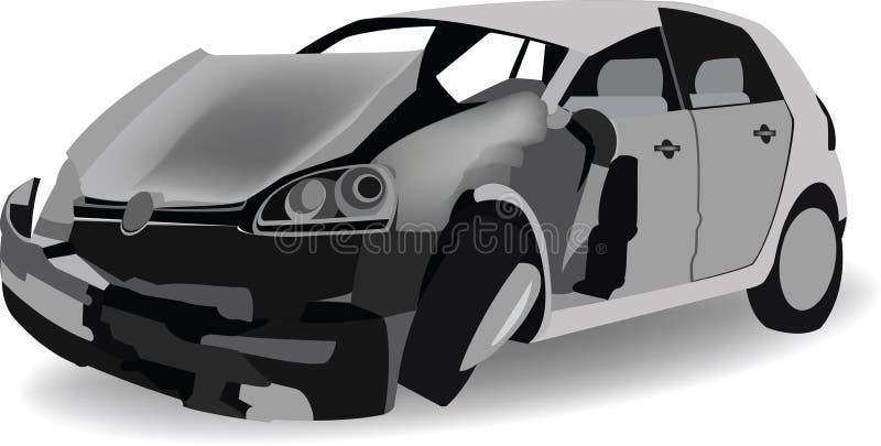 Coche estrellado ilustración del vector. Ilustración de estrellado ...