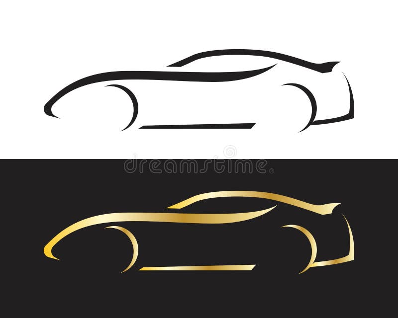 Coche logo silueta vector ilustración del vector. Ilustración de faster ...