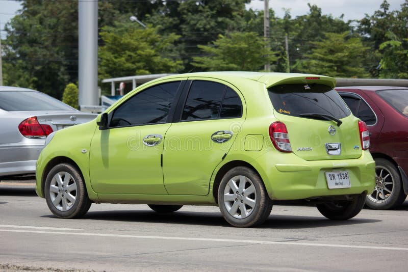 Nissan March. foto editorial. Imagen de sala, tailandés - 31814556