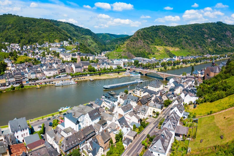 Cochem Town Aerial View, Germany Stock Image - Image of panorama ...