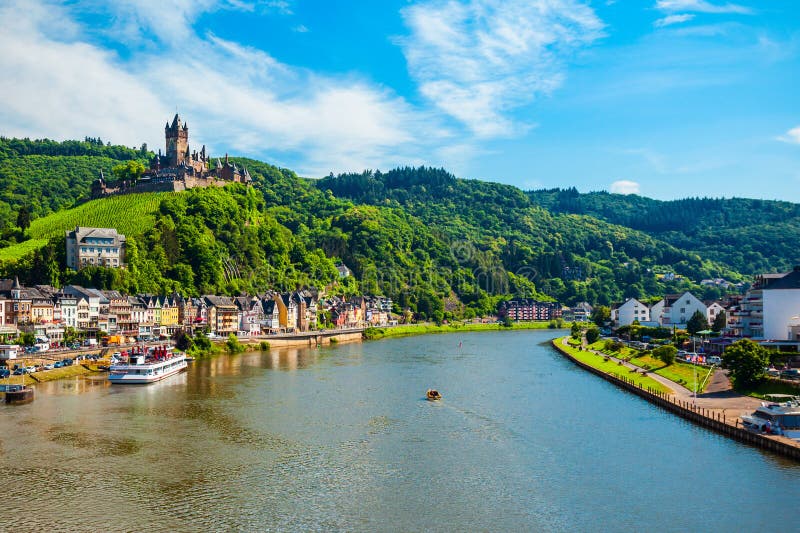 Cochem Town Aerial View, Germany Stock Photo - Image of mosel, town ...