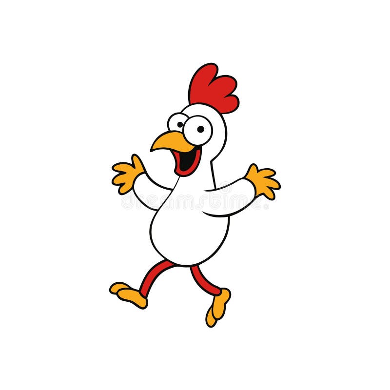 Cochin Chicken Dancing Icon Vector Stock Vector - Illustration of happy ...