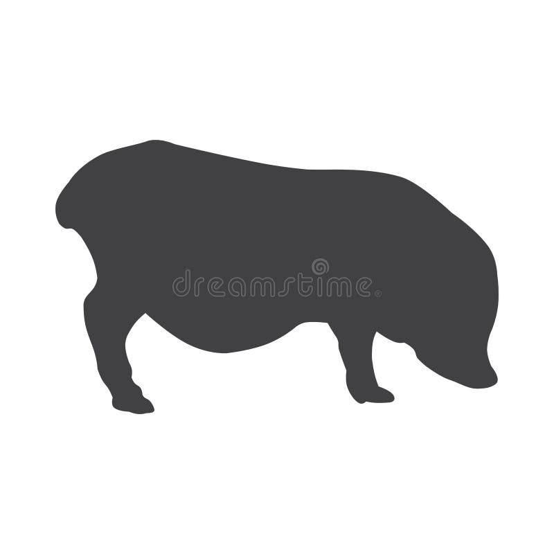 Cochinillo De Silueta Animal Ilustración del Vector - Ilustración de ...