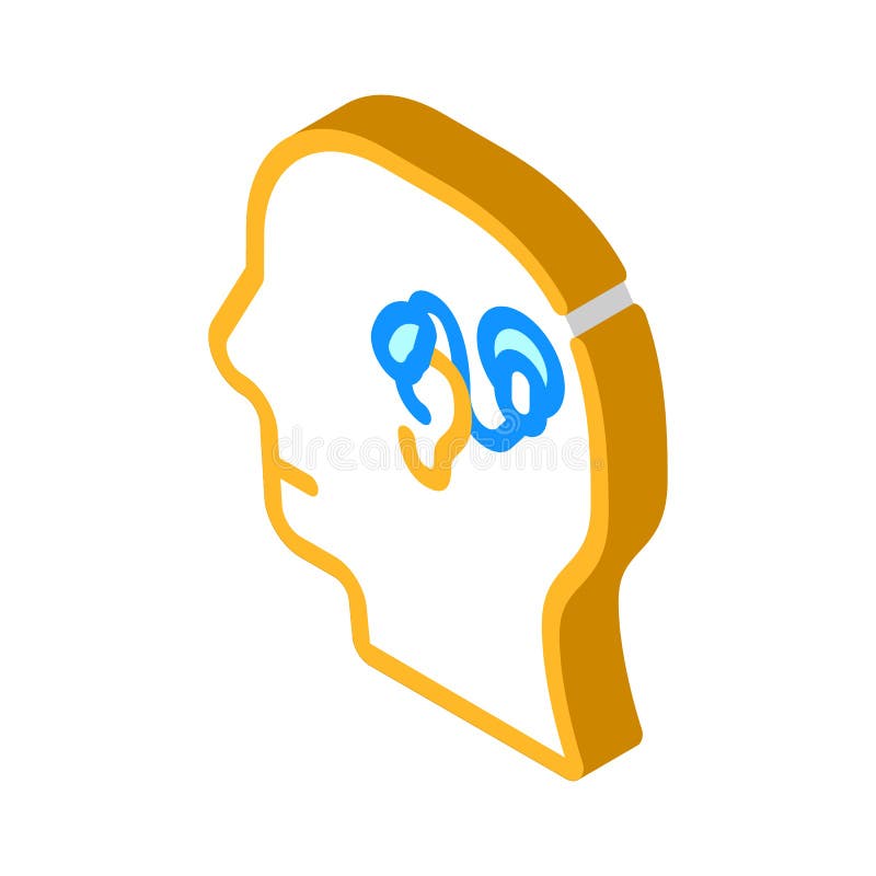 Cochlear Implant Isometric Icon Vector Illustration Sign Stock Vector ...
