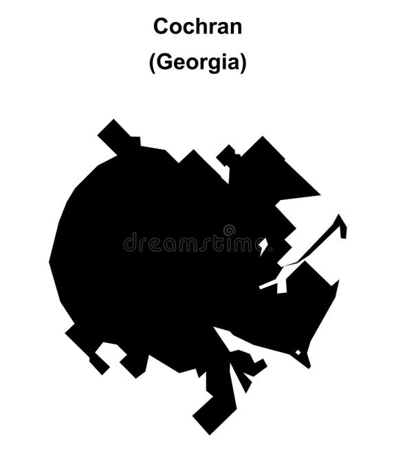 Cochran outline map stock vector. Illustration of icon - 387020829