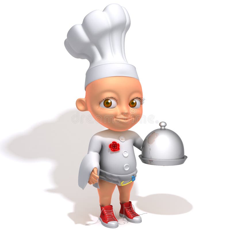 Cocinero De Jake Del Bebé Con El Ejemplo De La Placa 3d Stock de ...