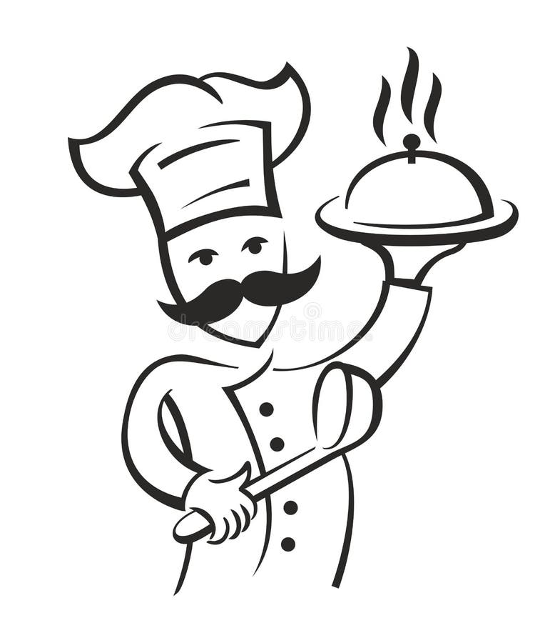 Cocinero negro del vector ilustración del vector. Ilustración de ...