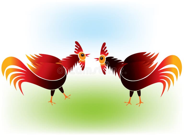 Chicken Fighting Stock Illustrations – 590 Chicken Fighting Stock ...