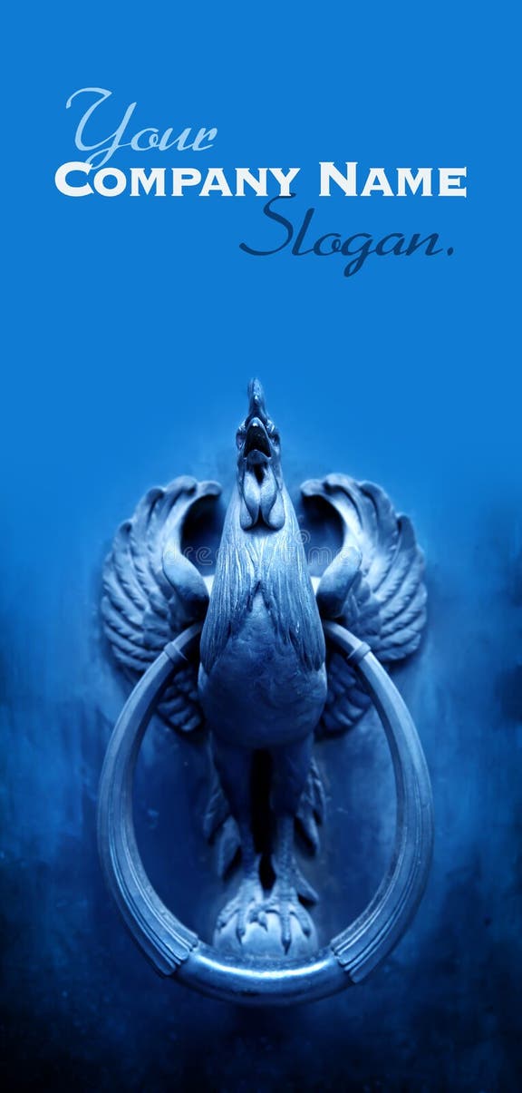 Knocker blue stock image. Image of customizable, rooster - 51578783