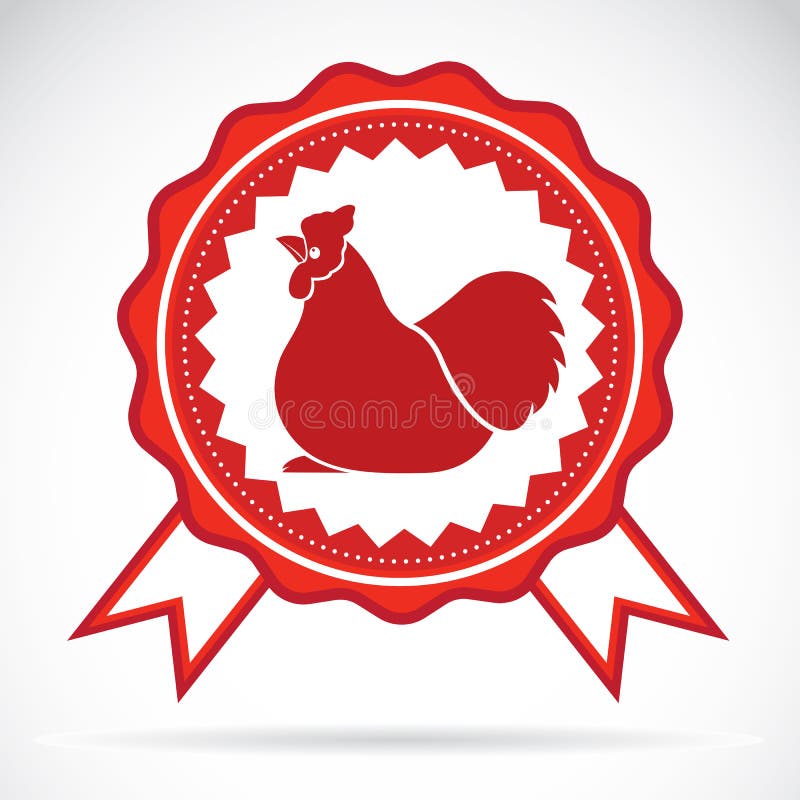 Rooster label on old paper stock vector. Illustration of label - 23170300