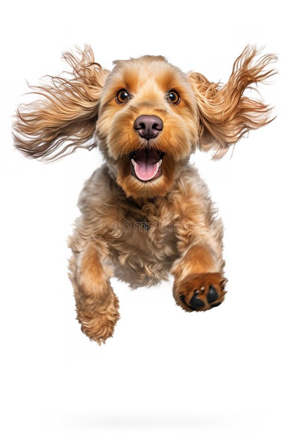 Cockapoo Dog Running stock illustration. Illustration of standard ...