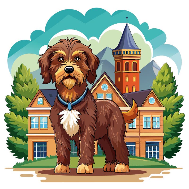 Cockapoo Dog Strong Stands School Vector Stock Illustration ...
