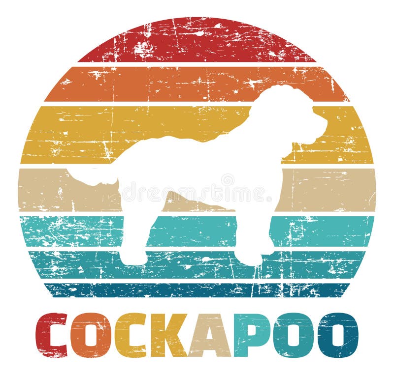 Cockapoo vintage color stock vector. Illustration of retro - 171707419