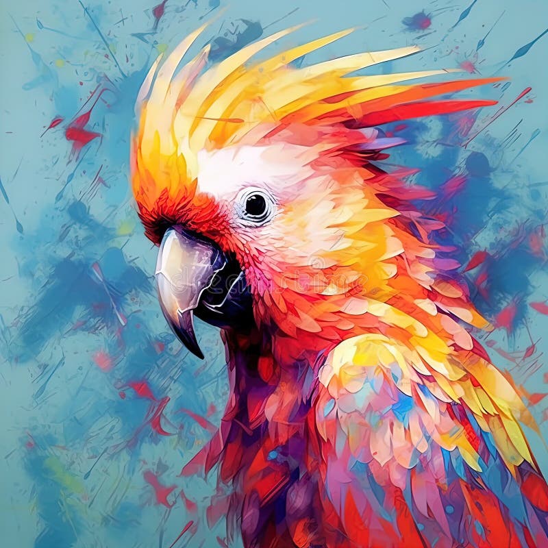 Cockatoo isolated on white stock vector. Illustration of jungle - 216936697