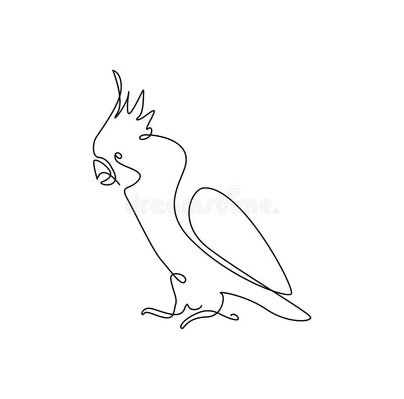 Cockatoo Outline Stock Illustrations – 745 Cockatoo Outline Stock ...