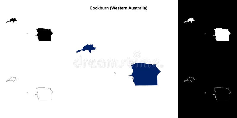 Cockburn outline map stock vector. Illustration of design - 334803151