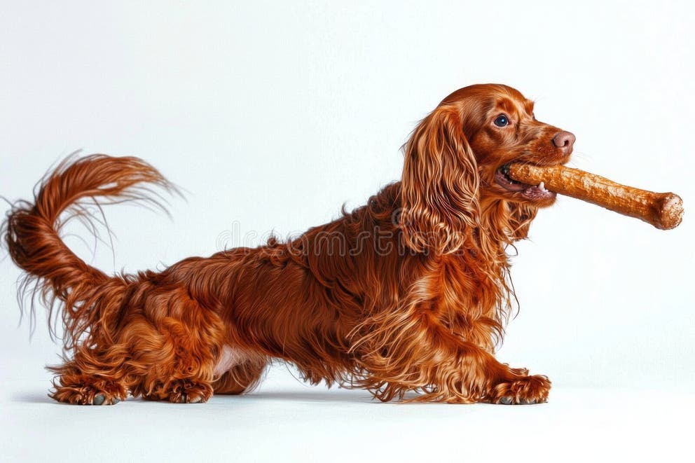 Cocker Spaniel is Captured in Realistic Side View while Joyfully ...