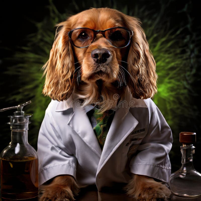Dog Lab Coat Memes Funny Dog Wearing A Quirky Scientists Lab Coat And