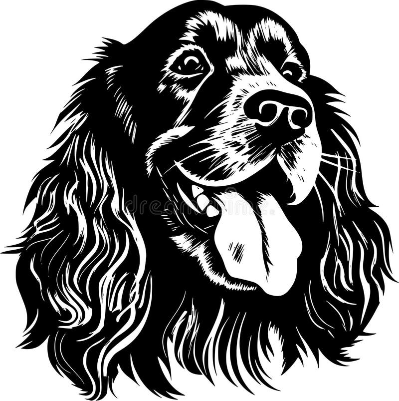 Cocker Spaniel - Minimalist and Flat Logo - Vector Illustration Stock ...