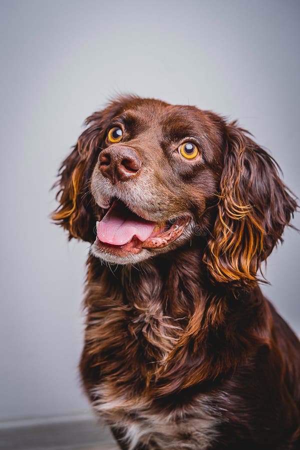 Cocker Spaniel Smiling and Looking at the Camera Stock Photo - Image of ...