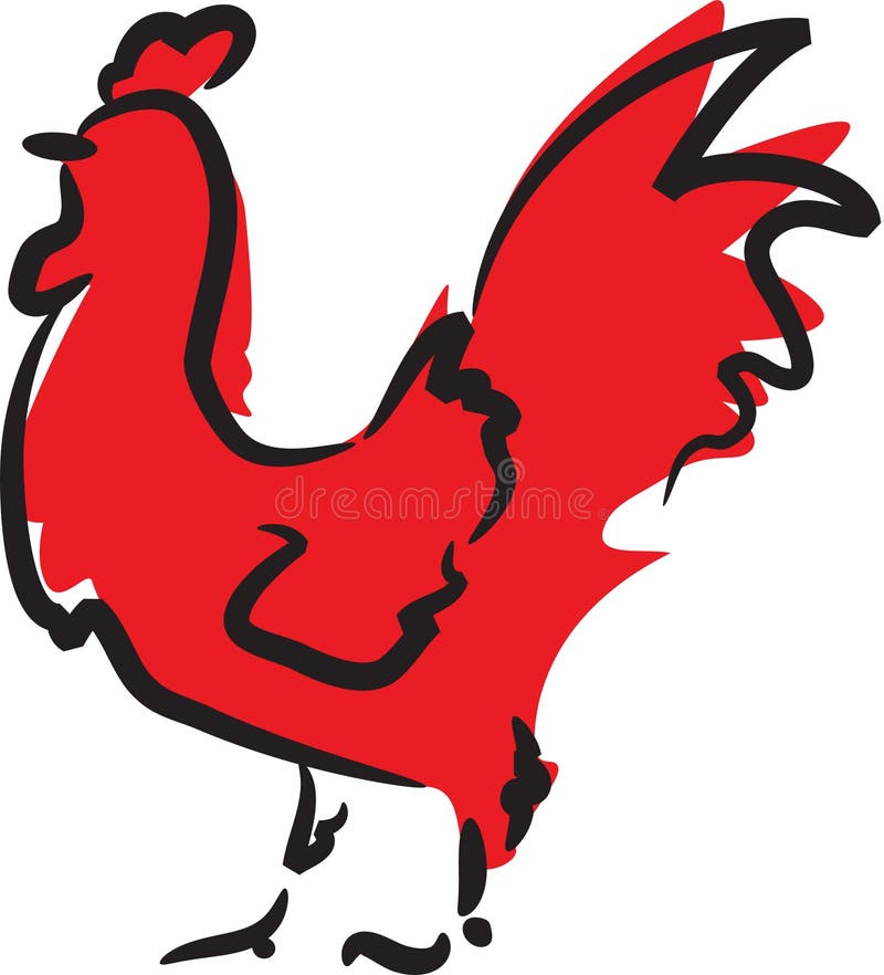 Cockerel stock vector. Illustration of silhouette, beautiful - 13934012