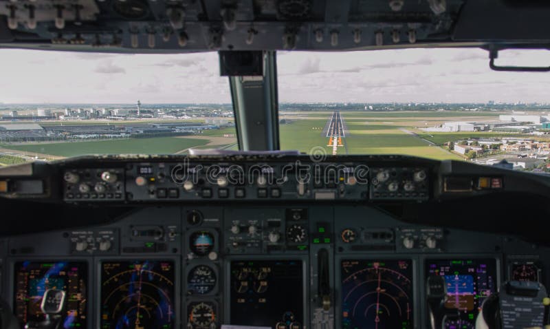 Cockpit Approach stock image. Image of traffic, airline - 44061321