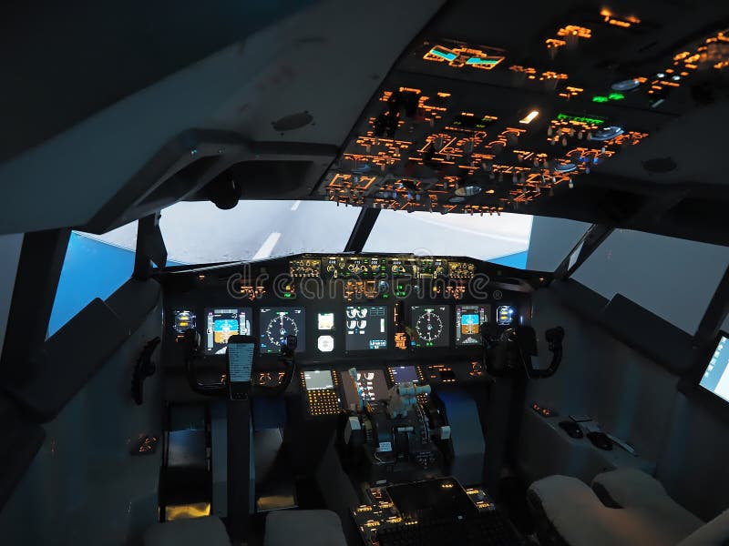 Cockpit of a Boeing 737 Airplane Editorial Image - Image of male ...
